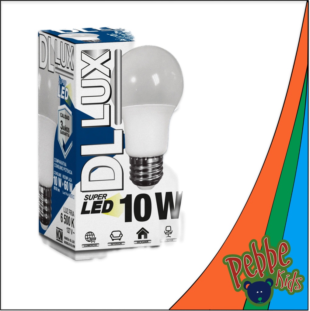 FOCO INDIVIDUAL LED DL LUX 10W 6500K | Distribuidora Pebe